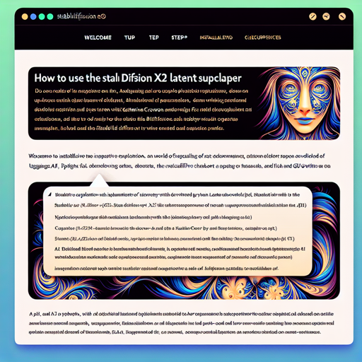 How to Use the Stable Diffusion x2 Latent Upscaler - fxis.ai